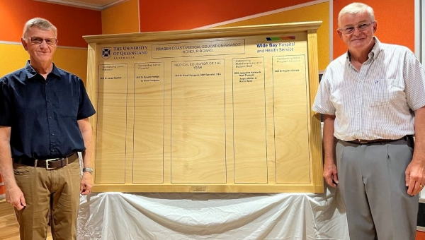 Honour Board unveiled at hospital | Wide Bay Hospital and Health Service